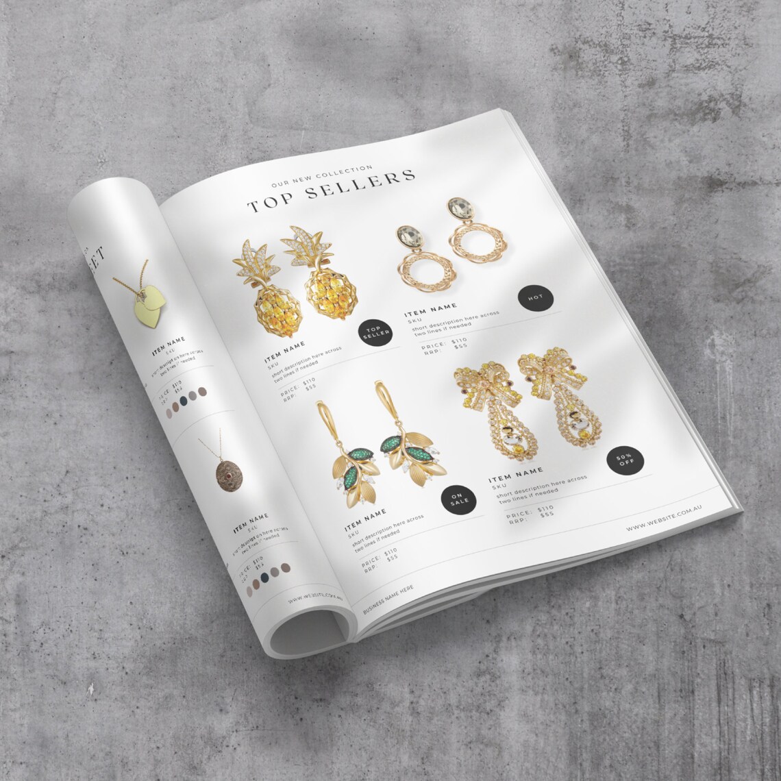 Wholesale Guide Template, Catalog Line Sheet Template With Product ...