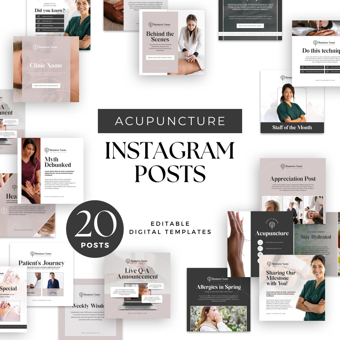 Acupuncture Insta Posts Social Media Instagram Feed Small Business ...