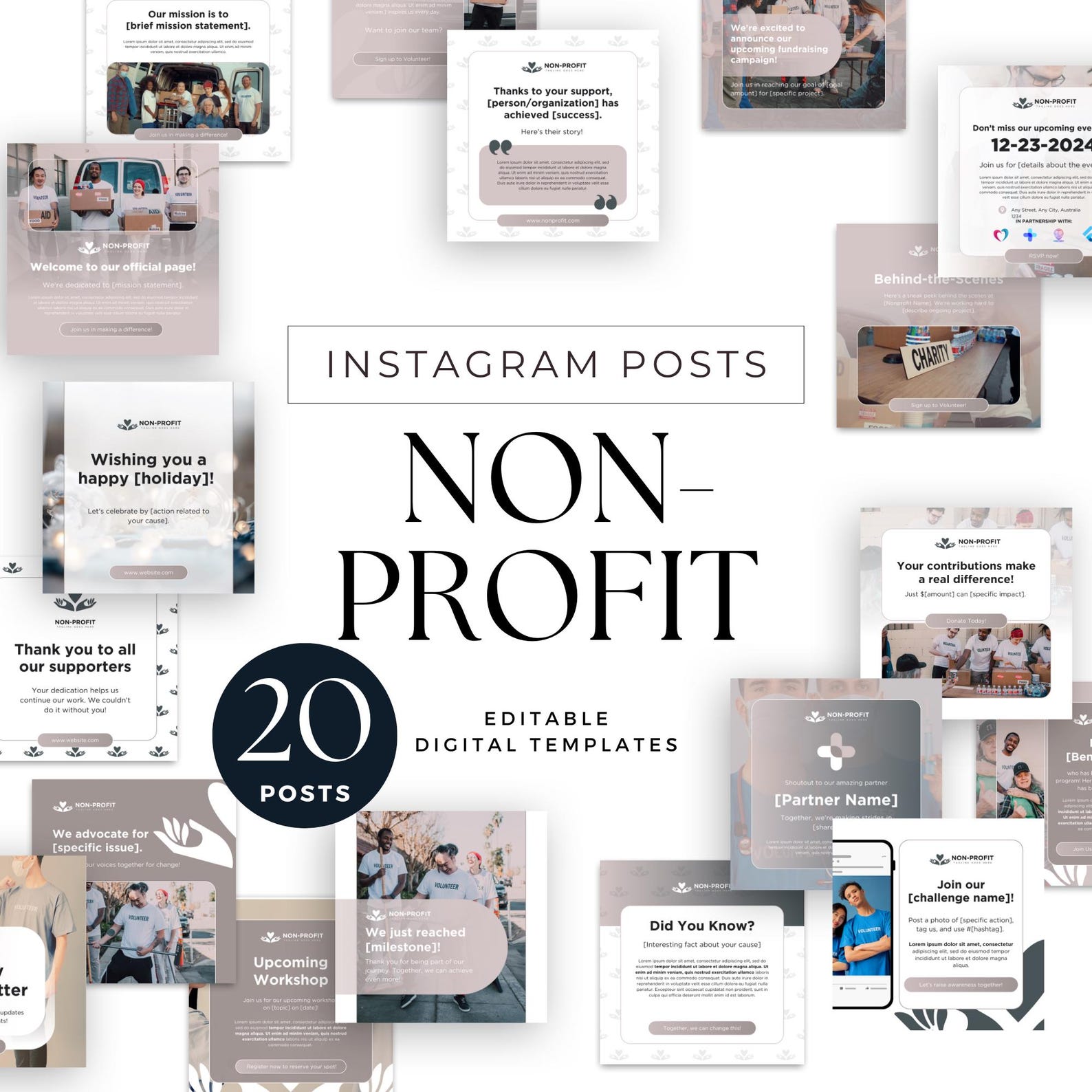 Non-profit Insta Posts Social Media Instagram Feed Charity Promotion ...