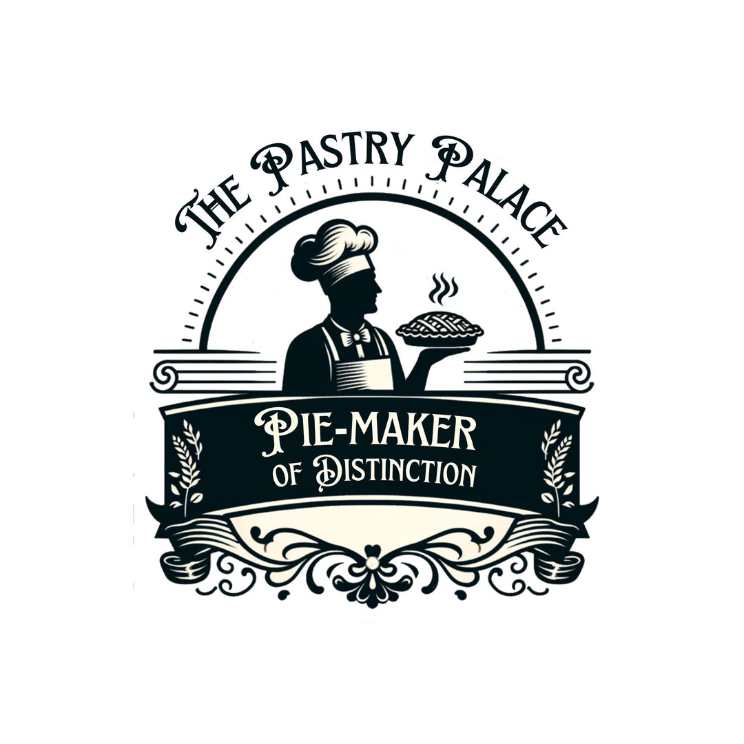 Male Baker Logo Traditional, Canva Template & 300DPI PNG, Pre-made DIY ...