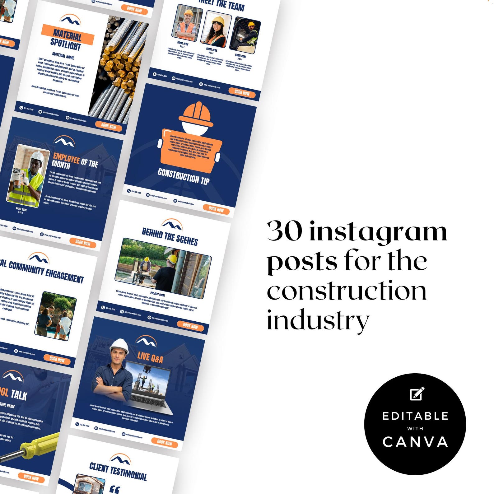 Instagram Posts for Construction Social Media Building Company Insta ...