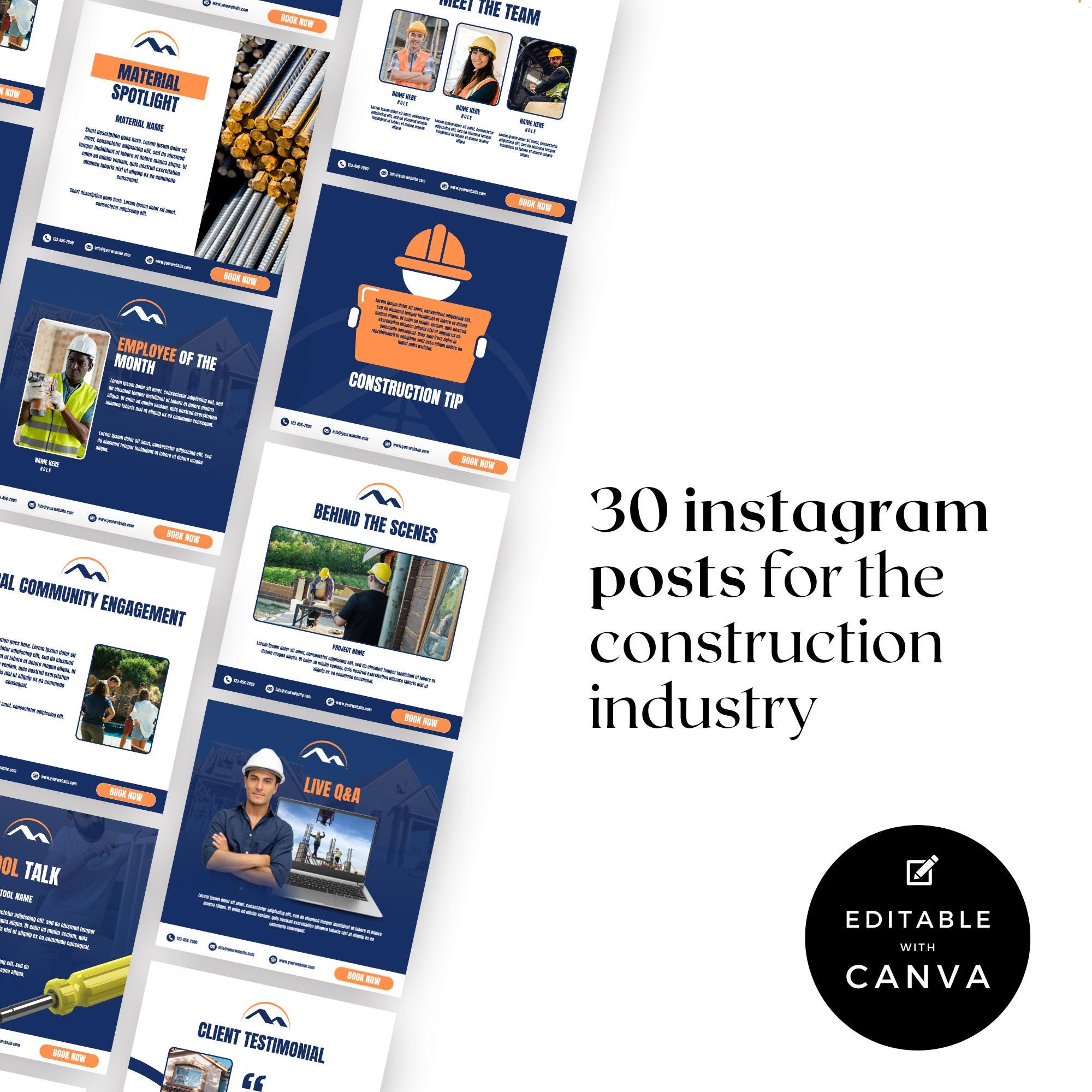 Instagram Posts for Construction Social Media Building Company Insta ...