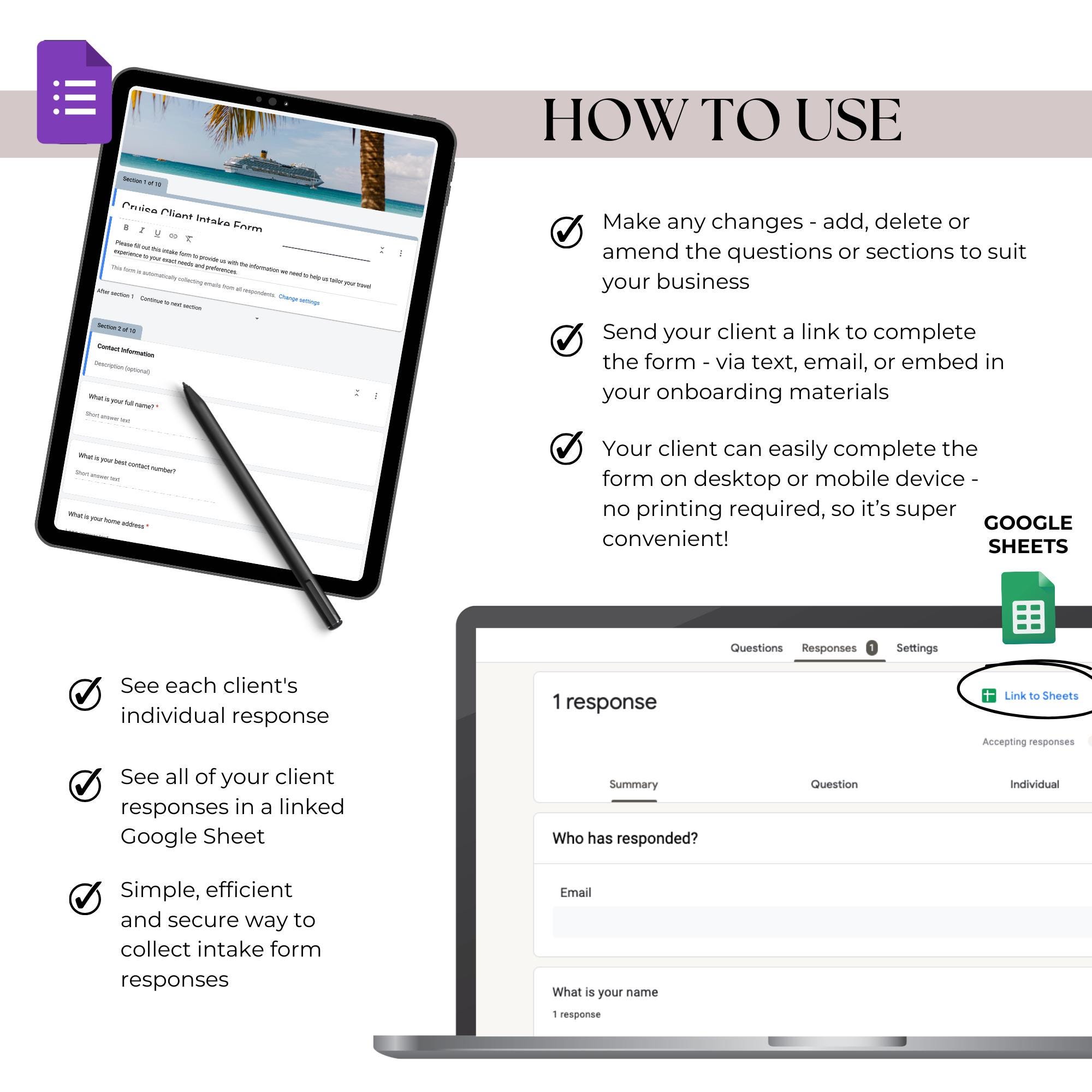 Cruise Travel Advisor Google Form Client Intake Cruise Specialist ...