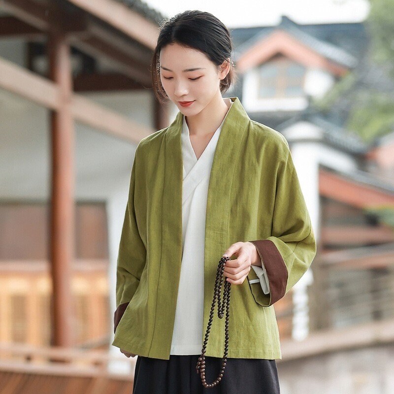 Green Ramie & Cotton Chinese Hanfu Blouse Cheongsam Top - Etsy