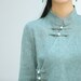 100% Cotton Pea Green Cheongsam Top Chinese Qipao Blouse Spring ...