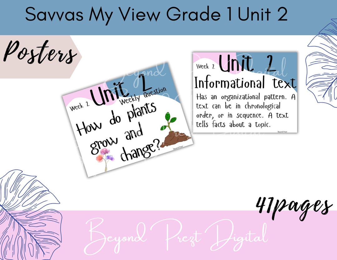 1st Grade Savvas MY View Unit 2 | Complete Unit Powerpoint | Unit 2 ...