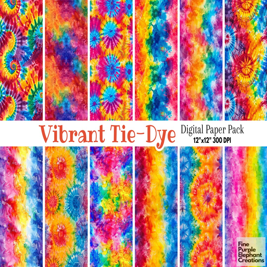 Rainbow Tie Dye Digital Paper - Pride LGBTQ Sublimation Scrapbook ...