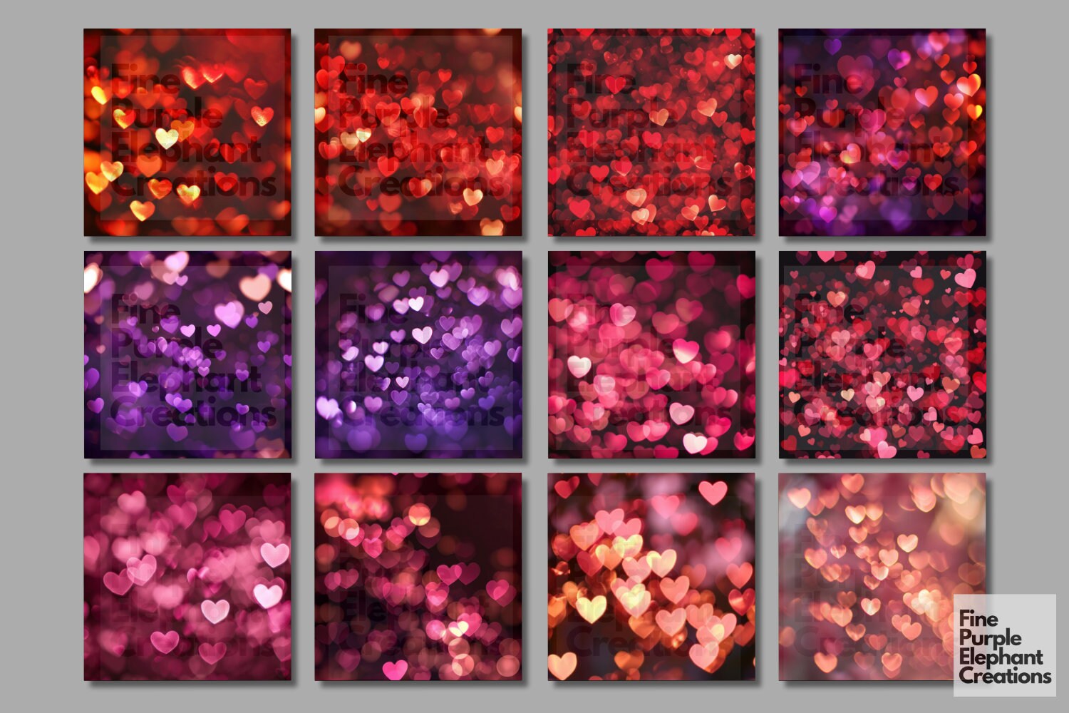 Valentine Heart Bokeh Texture Digital Paper Glam Glitter Shimmer ...