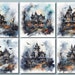 Watercolor Haunted House Digital Paper | Halloween Sublimation | HD ...