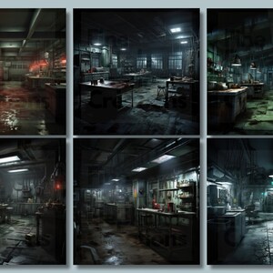 Horror Laboratory Digital Paper | Halloween Sublimation | HD Scary ...