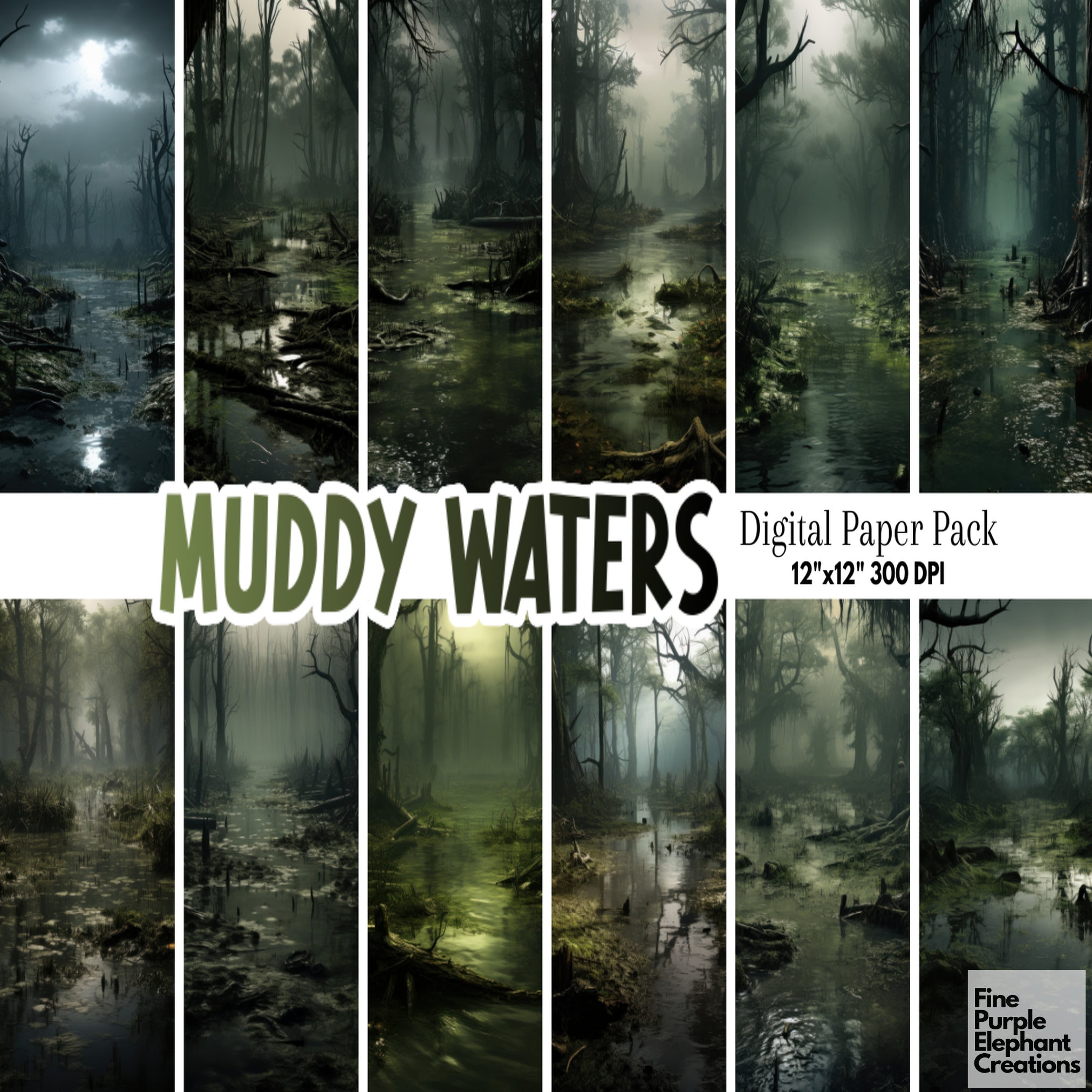 Spooky Swamp Digital Paper | Halloween Sublimation | HD Scary Wallpaper ...