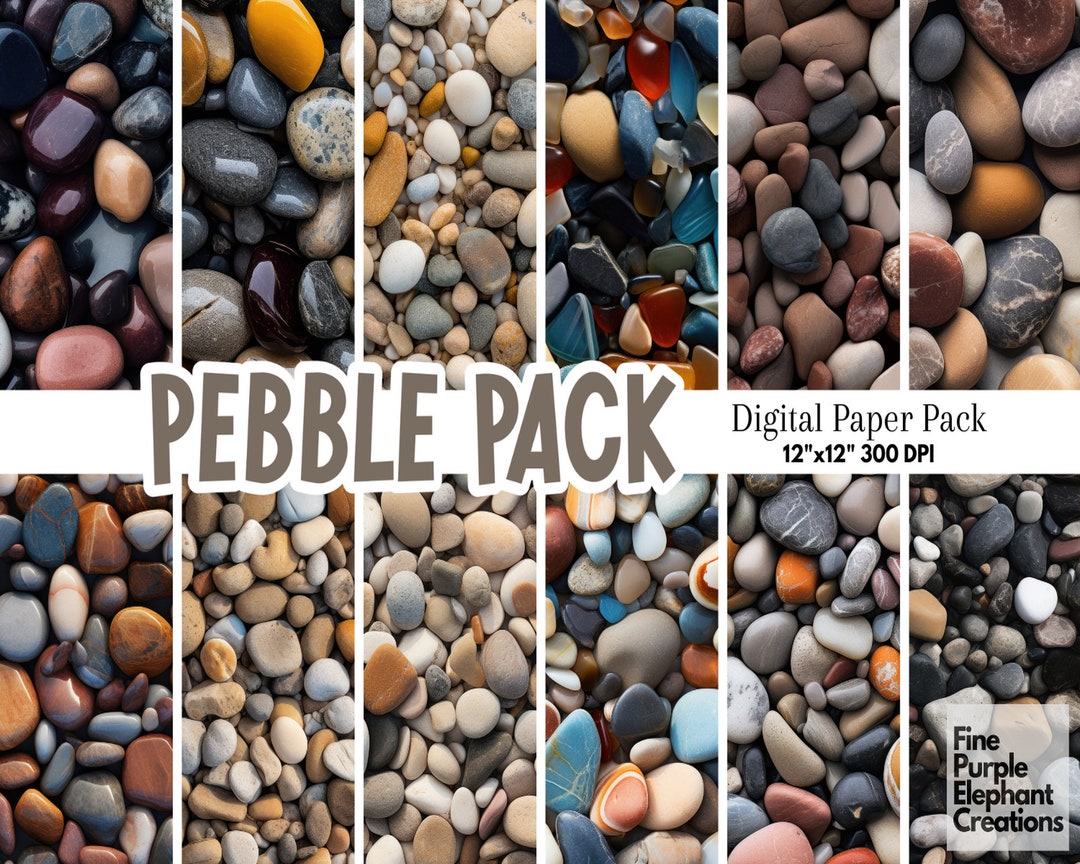 Pebble Digital Paper Rocky Beach Backdrop Smooth Beautiful - Etsy