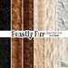 Neutral Fur Pelt Digital Paper | Wild Animal Hair Skin Texture ...