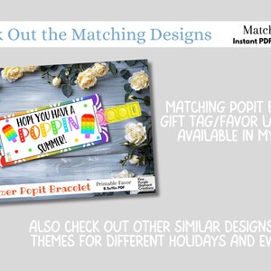 Printable Rainbow Summer Pop Fidget Toy Digital Paper Cards | Non-candy ...