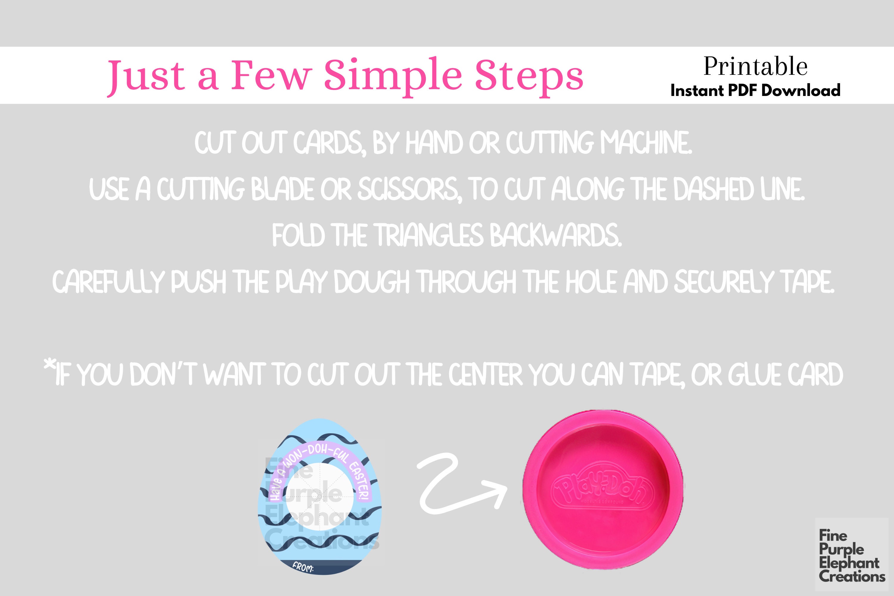 Printable Play Dough Easter Eggs Digital Paper Cards Painted Dyed Non ...