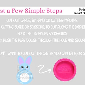 Printable Play Dough Easter Bunny Digital Paper Cards | Spring Farm Non ...