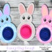 Printable Play Dough Easter Bunny Digital Paper Cards | Spring Farm Non ...