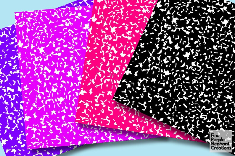 Colored Composition Digital Paper | Notebook Cover Pattern KDP | Back ...