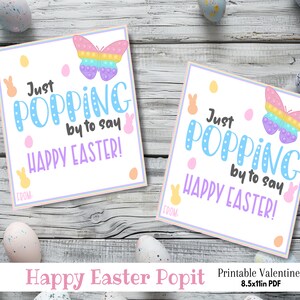 Printable Kids Poppin Easter Digital Paper Cards Non-candy Pop It ...