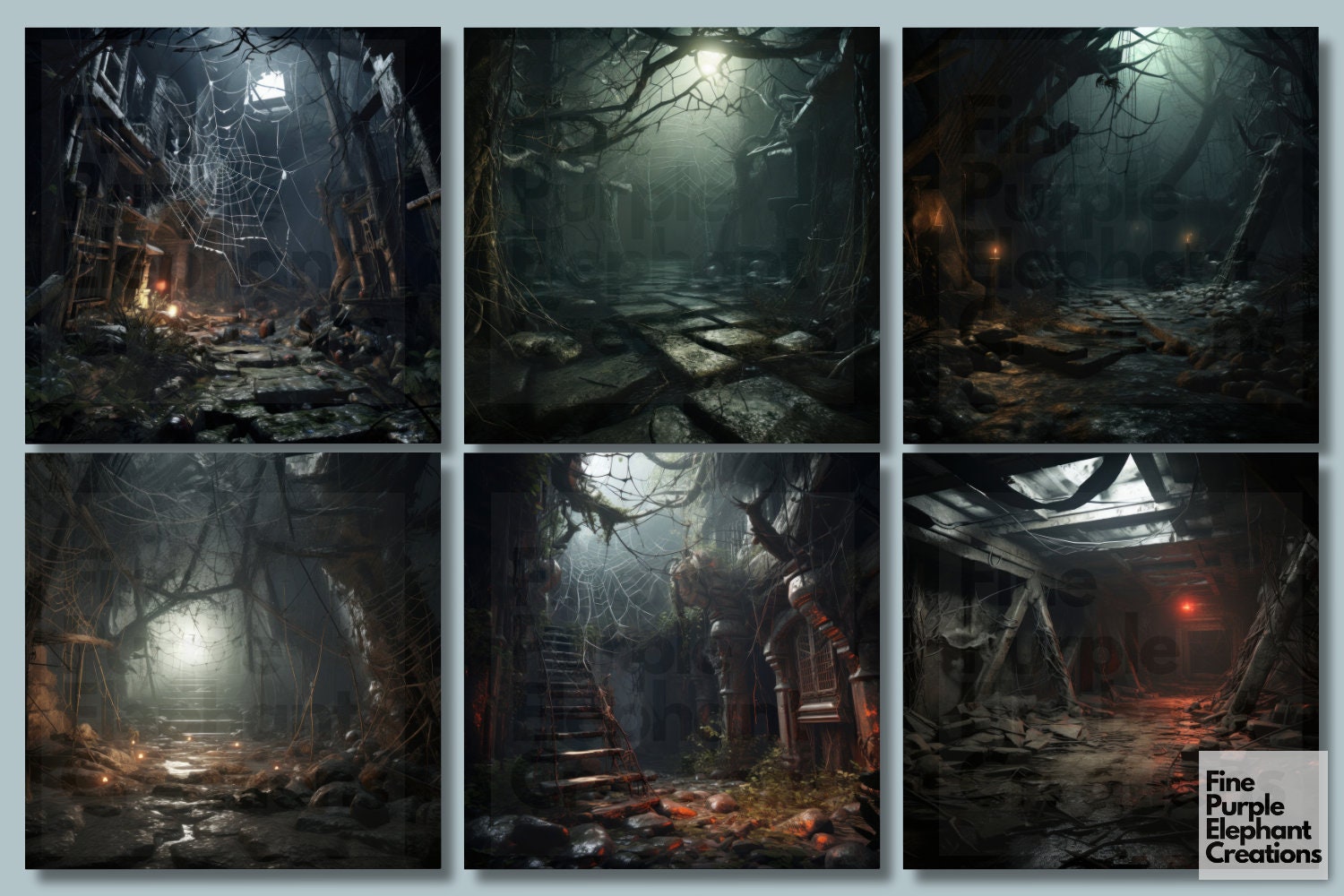 Creepy Spider Lair Digital Paper | Halloween Sublimation | HD Scary ...