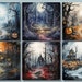 Haunted Watercolor Woods Digital Paper | Halloween Sublimation | HD ...