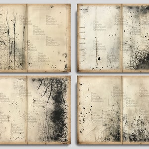 Black Ink Sketch Paper Digital Junk Journal Pages - Etsy