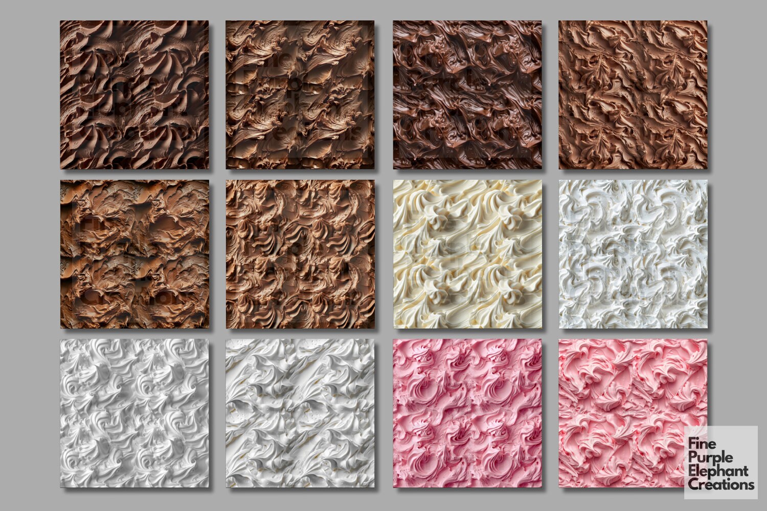 Frosting Textures Digital Paper | Printable Party Cake Scrapbook ...