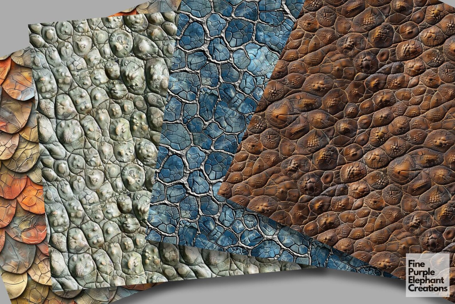 Dinosaur Skin Scale Texture Digital Paper - Prehistoric Jurassic ...