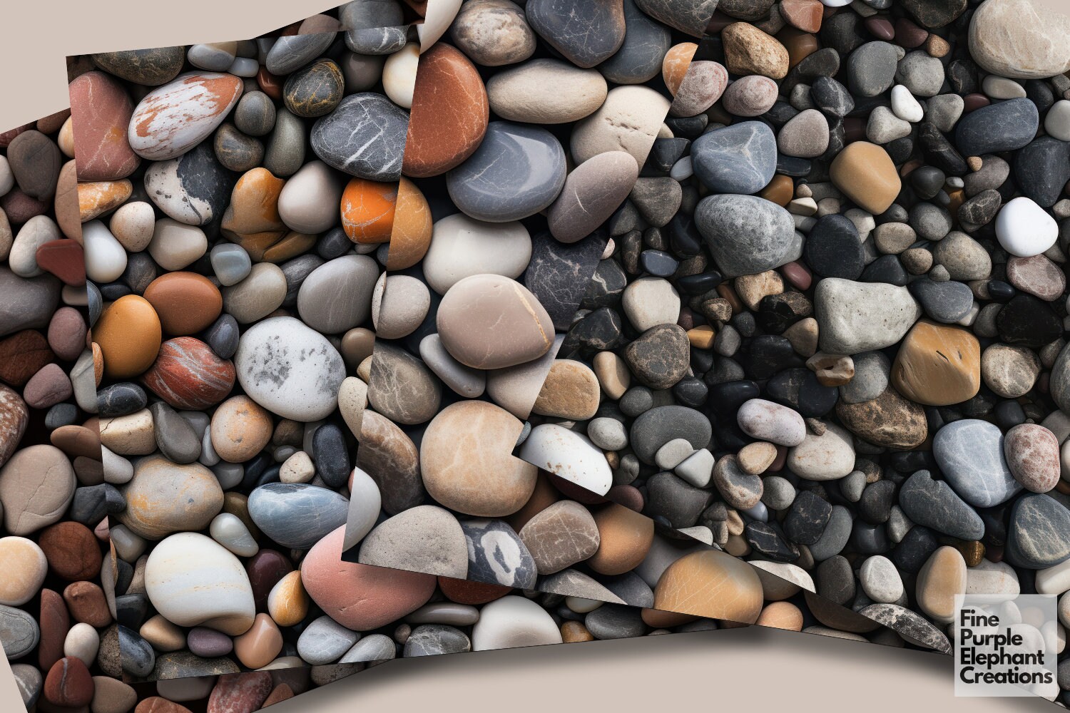 Pebble Digital Paper | Rocky Beach Backdrop | Smooth Beautiful Stones ...