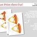 Printable Play Dough Pizza Valentine Digital Paper Cards | Non-candy ...
