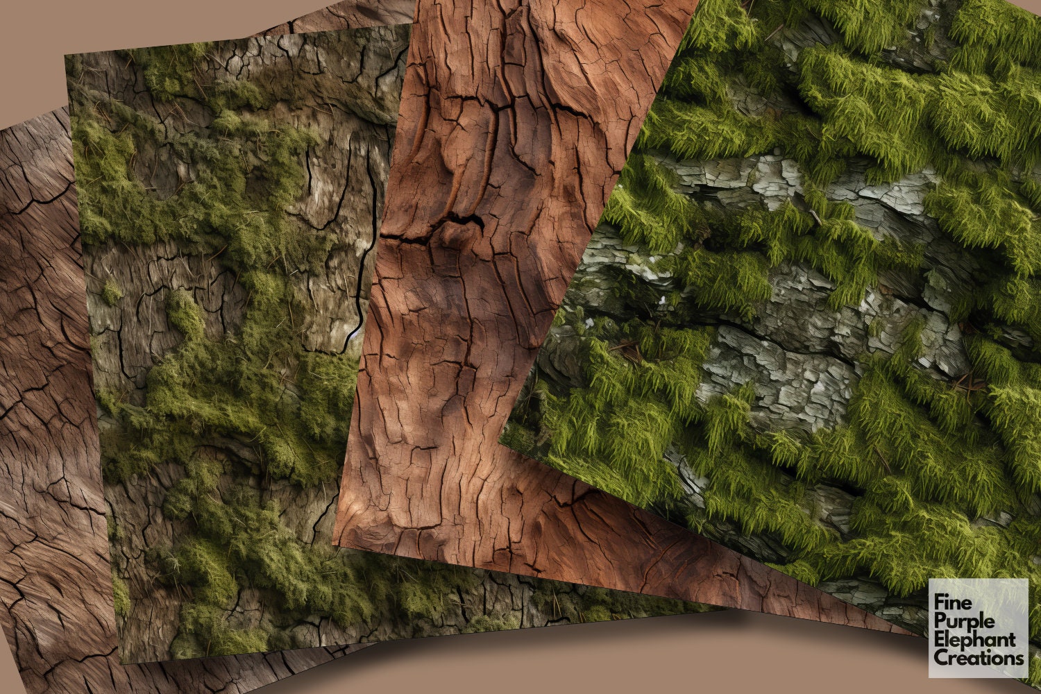 Tree Bark Digital Paper | Nature Camping Scrapbook | Forest Sublimation ...