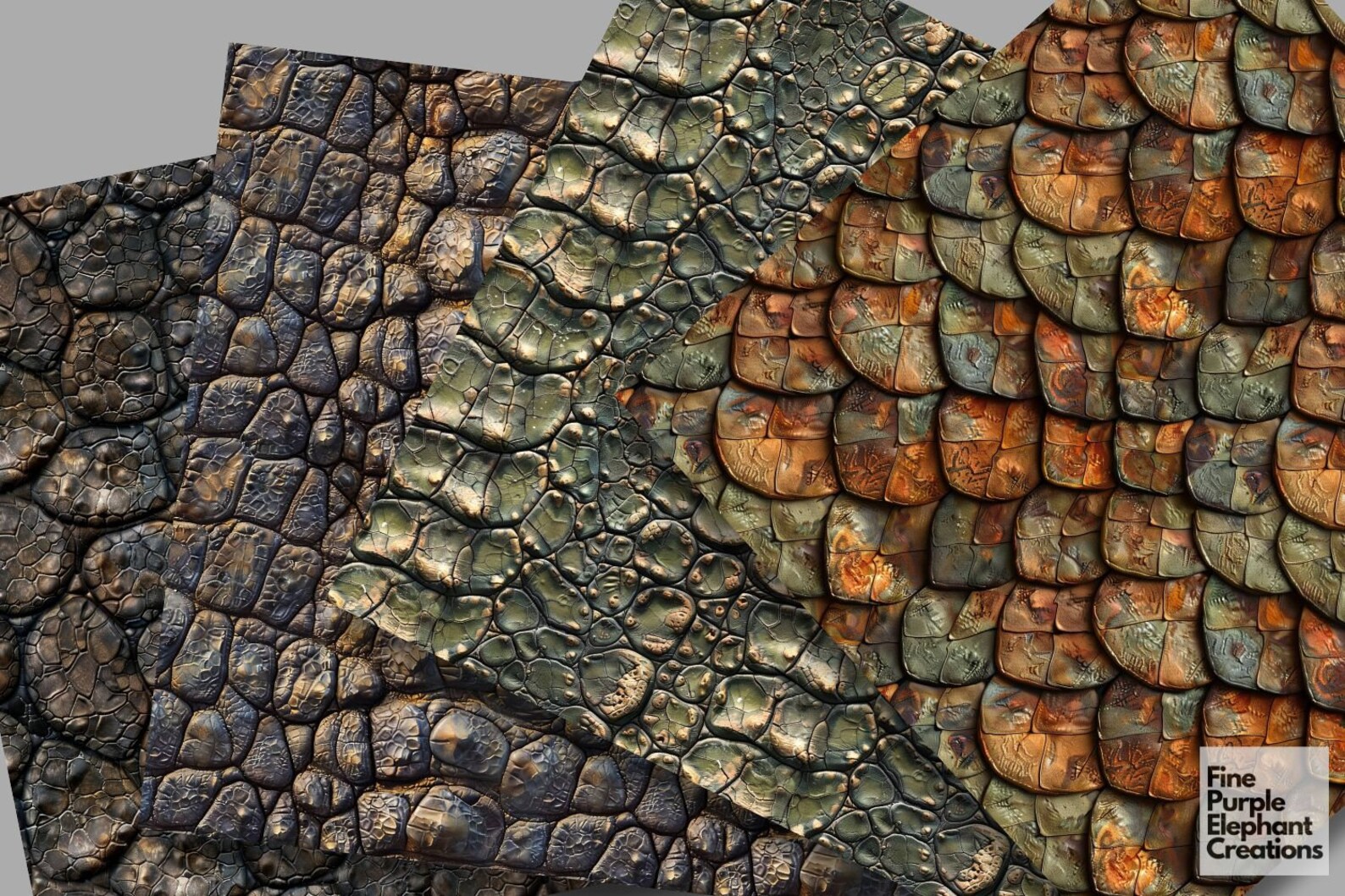 Dinosaur Skin Scale Texture Digital Paper - Prehistoric Jurassic ...