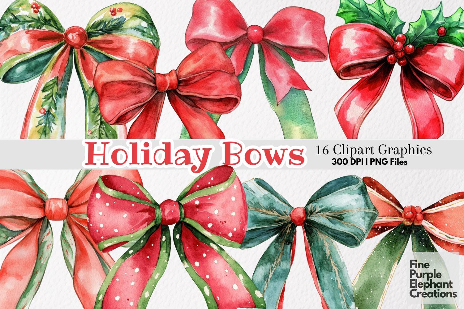 Christmas Coquette Bows PNG Clipart | Retro Winter Holiday Bow Ornament ...