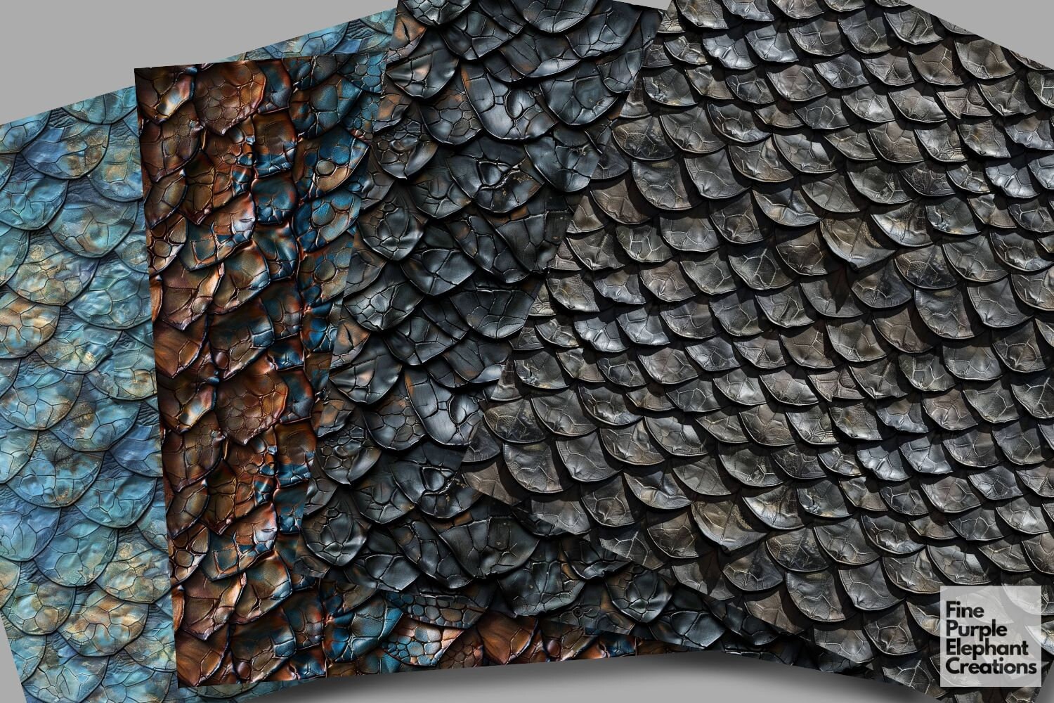 Fantasy Creature Skin Scales Texture Digital Paper - Colored Exotic ...