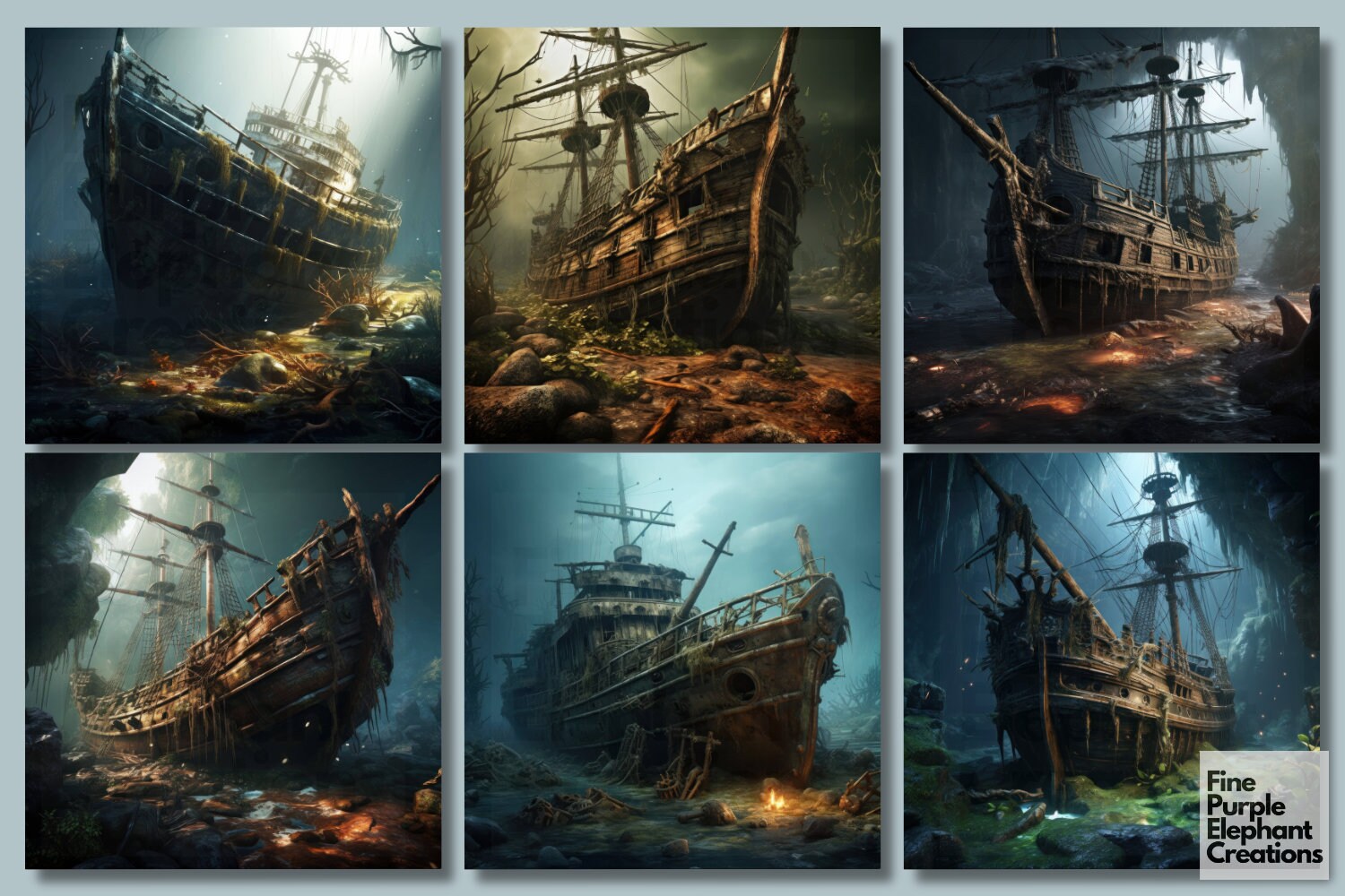 Sunken Ship Digital Paper | Halloween Sublimation | HD Scary Wallpaper ...