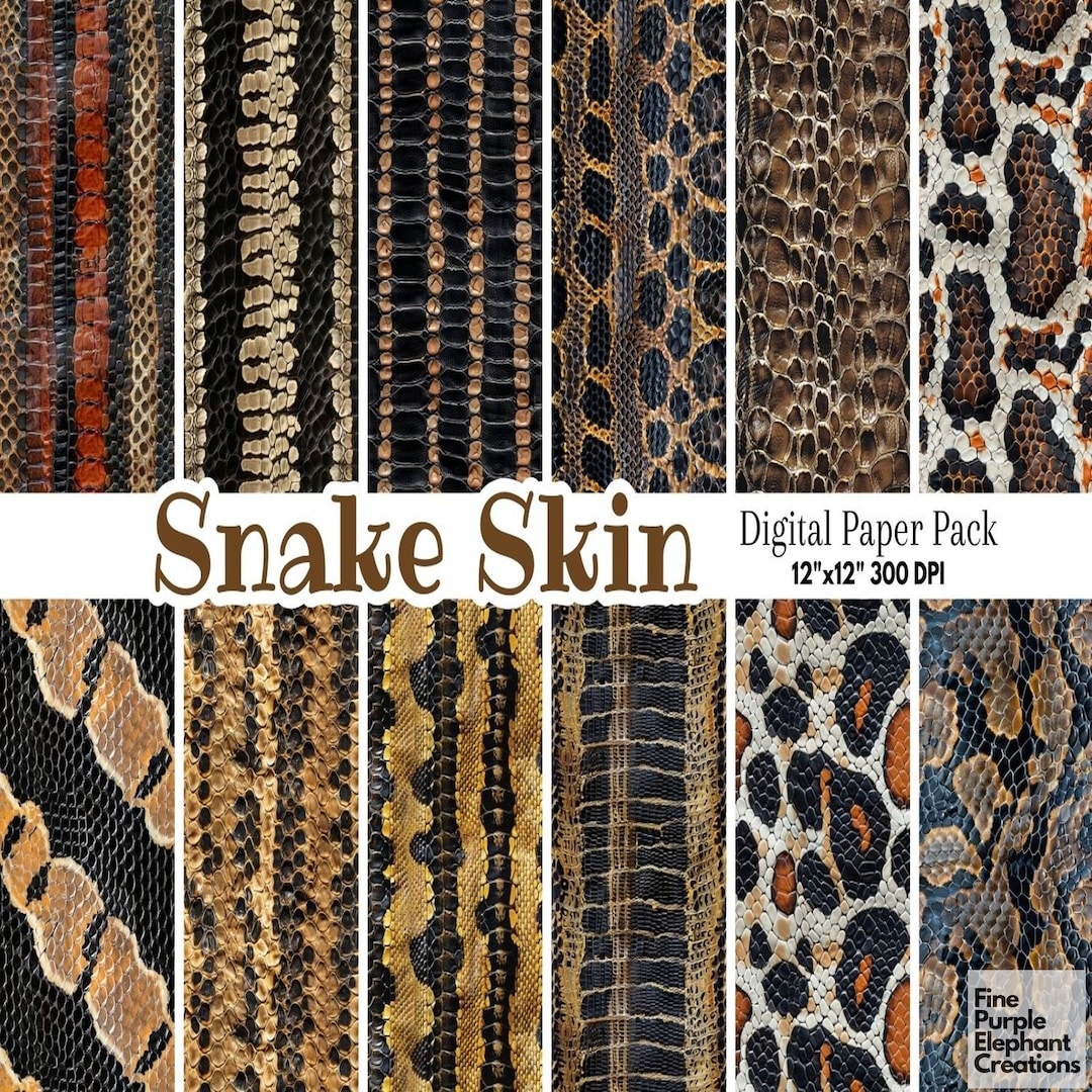 Snake Skin Scales Texture Digital Paper - Natural Exotic Reptile Lizard ...