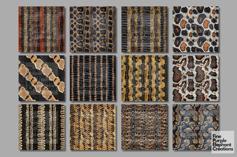 Snake Skin Scales Texture Digital Paper Natural Exotic Reptile Lizard ...