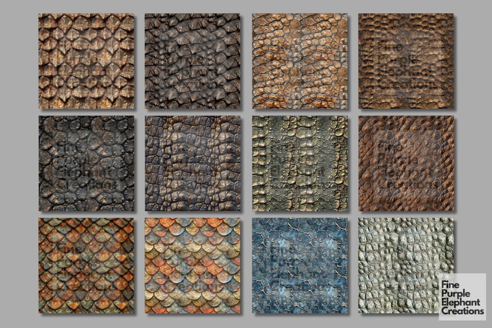 Dinosaur Skin Scale Texture Digital Paper - Prehistoric Jurassic ...