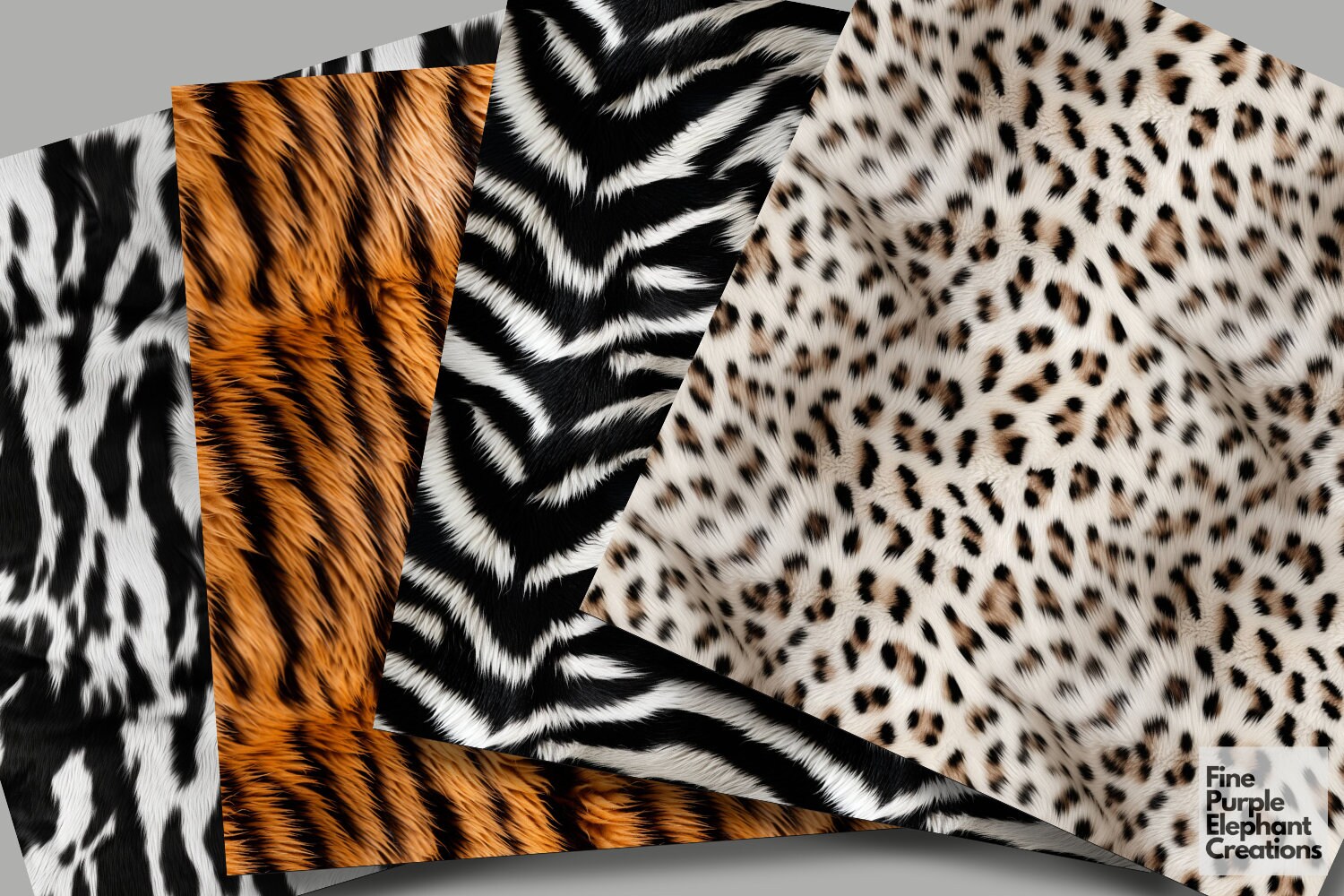 Wildlife Fur Pelt Digital Paper | Wild Animal Hair Skin Texture ...