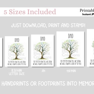 Custom Tall Tree Handprint Digital Art Print | Father's Day Gift ...