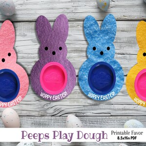 Printable Play Dough Easter Marshmallow Peep Bunny Texture Digital ...