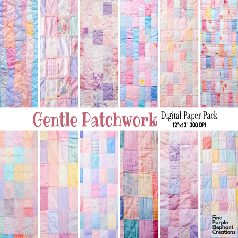 Patchwork Paper - Etsy
