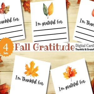 Printable Thanksgiving Thankful Card | Digital I Am Grateful for Tag ...