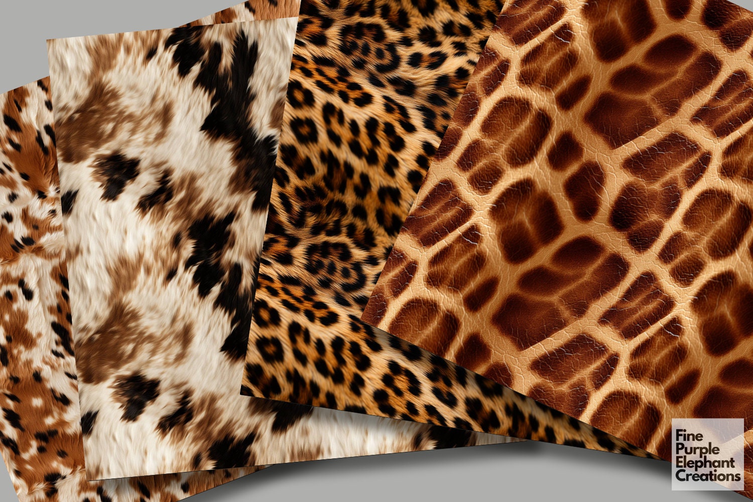 Wildlife Fur Pelt Digital Paper | Wild Animal Hair Skin Texture ...