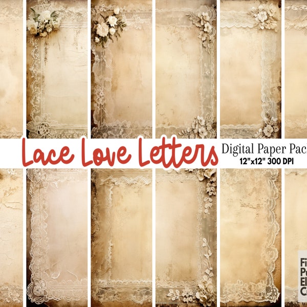 Antique Letter Backgrounds - Etsy