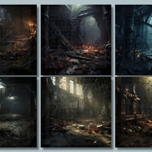 Creepy Spider Lair Digital Paper | Halloween Sublimation | HD Scary ...