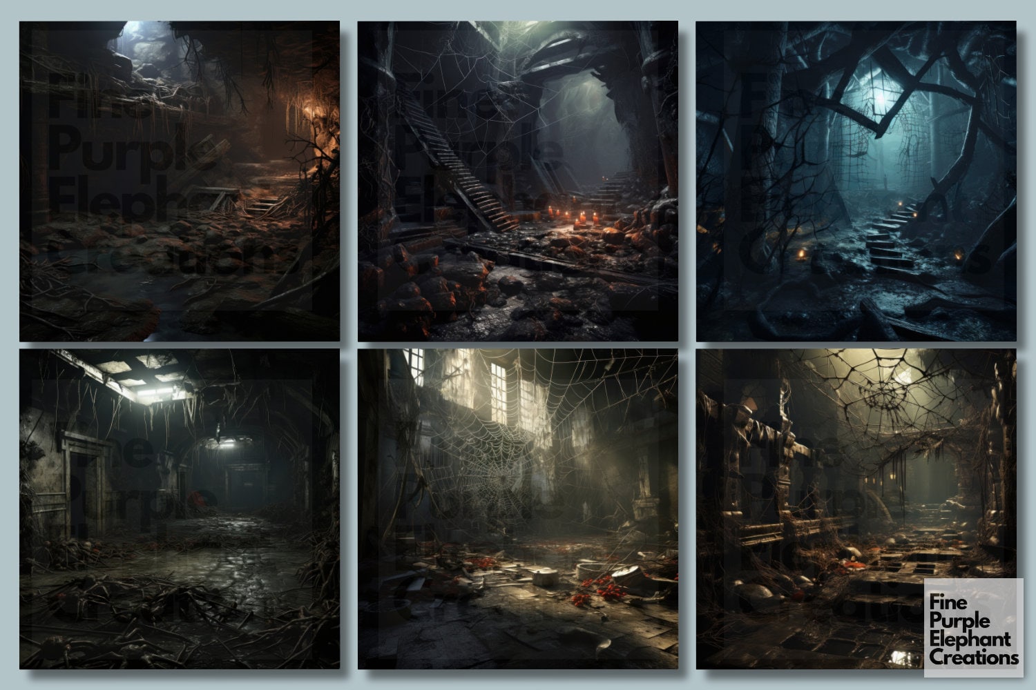 Creepy Spider Lair Digital Paper | Halloween Sublimation | HD Scary ...