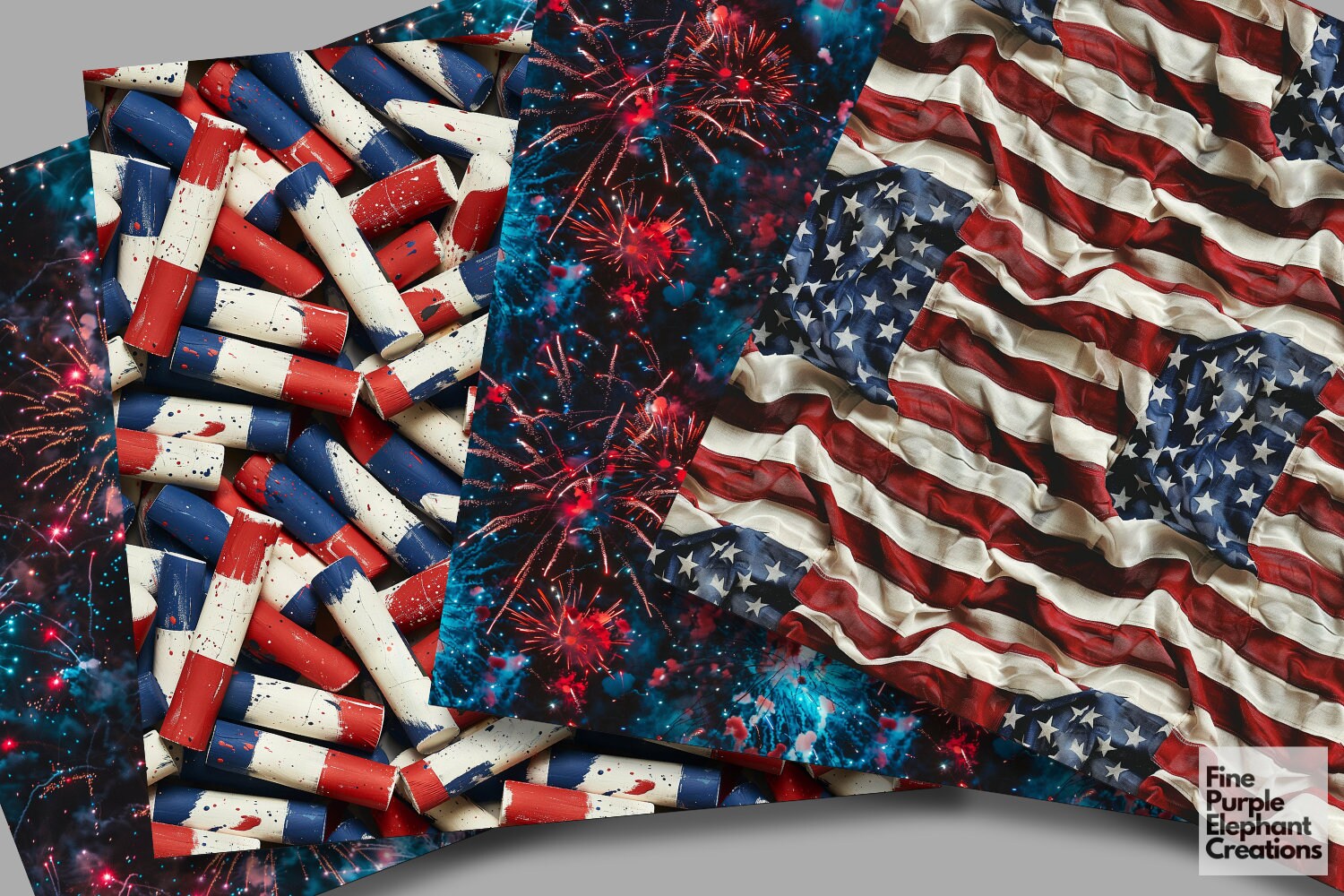 4th of July Texture Digital Paper Patriotic American Independence ...