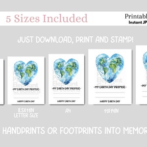 Custom Earth Day Promise Handprint Worksheet Digital Art Print | Gift ...