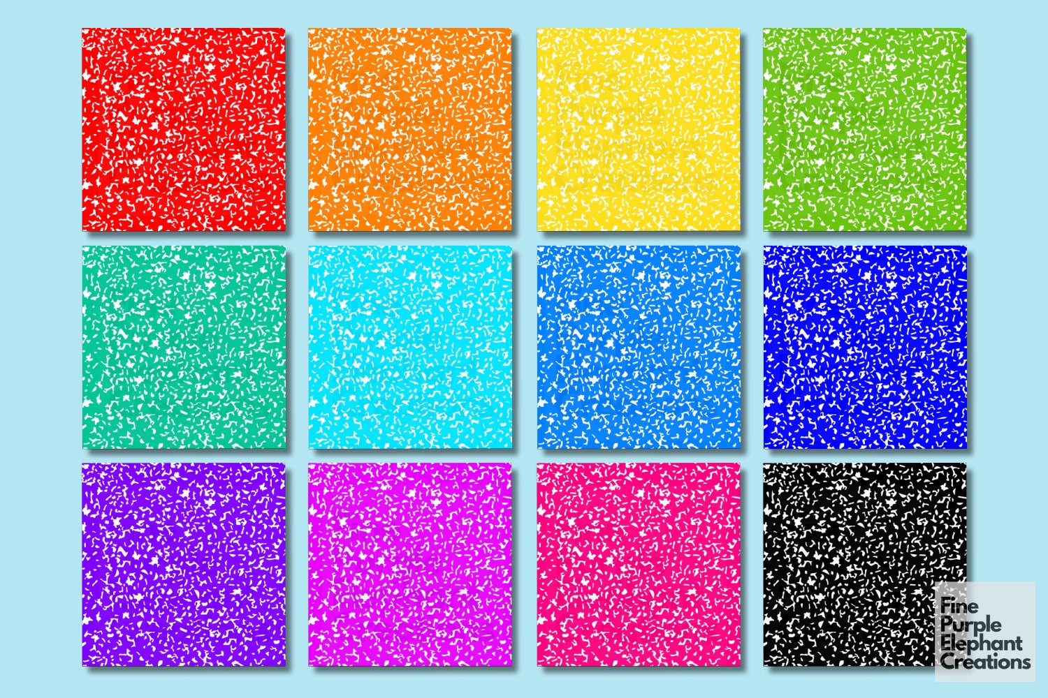 Colored Composition Digital Paper | Notebook Cover Pattern KDP | Back ...